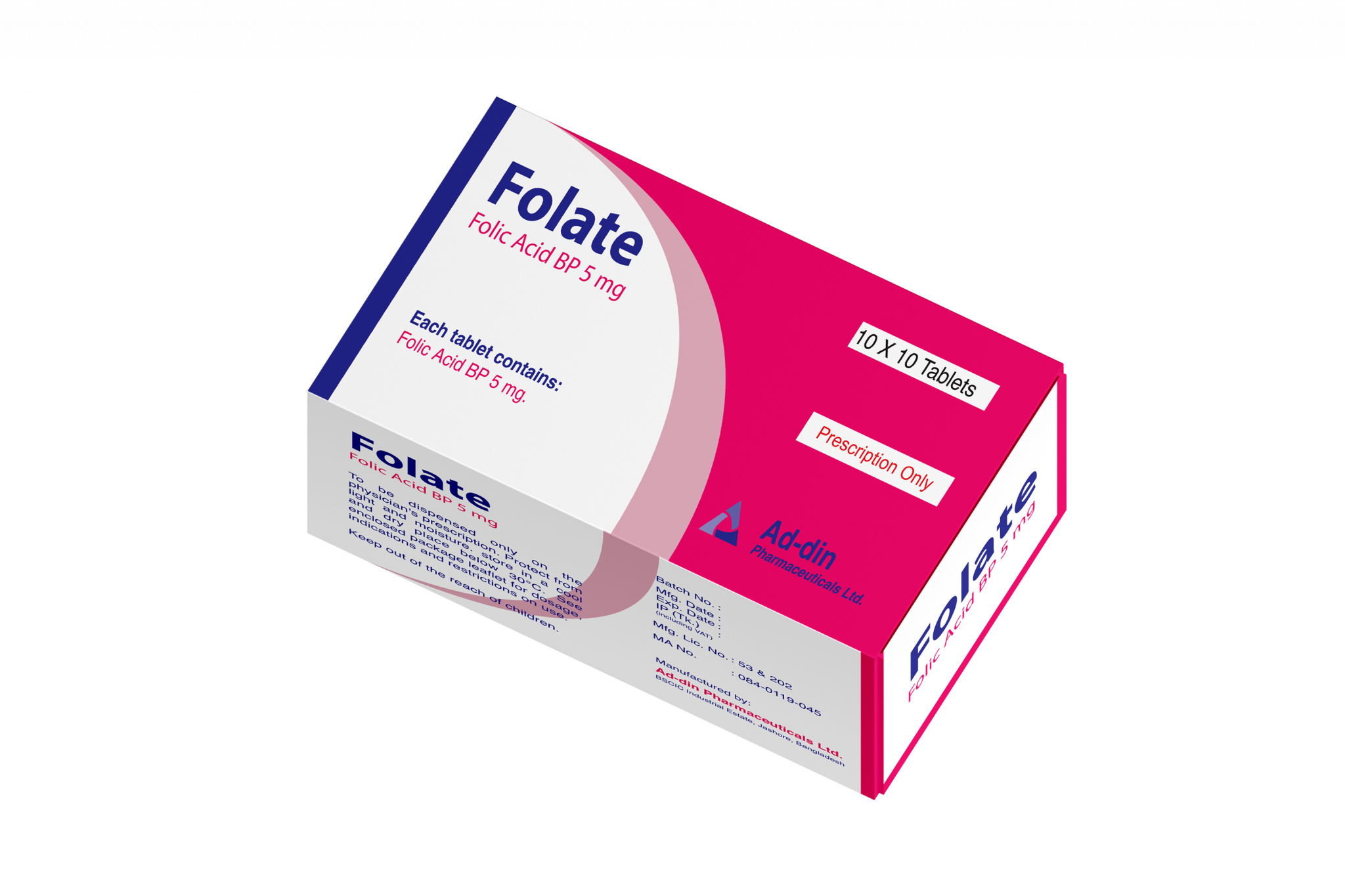 Folate Tablet – Ad-din Pharmaceuticals Limited