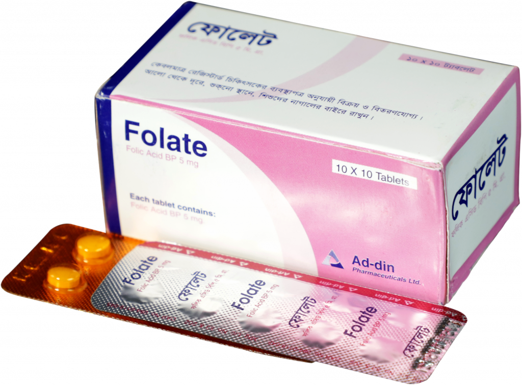 Folate 5 mg Tablet – Ad-din Pharmaceuticals Limited