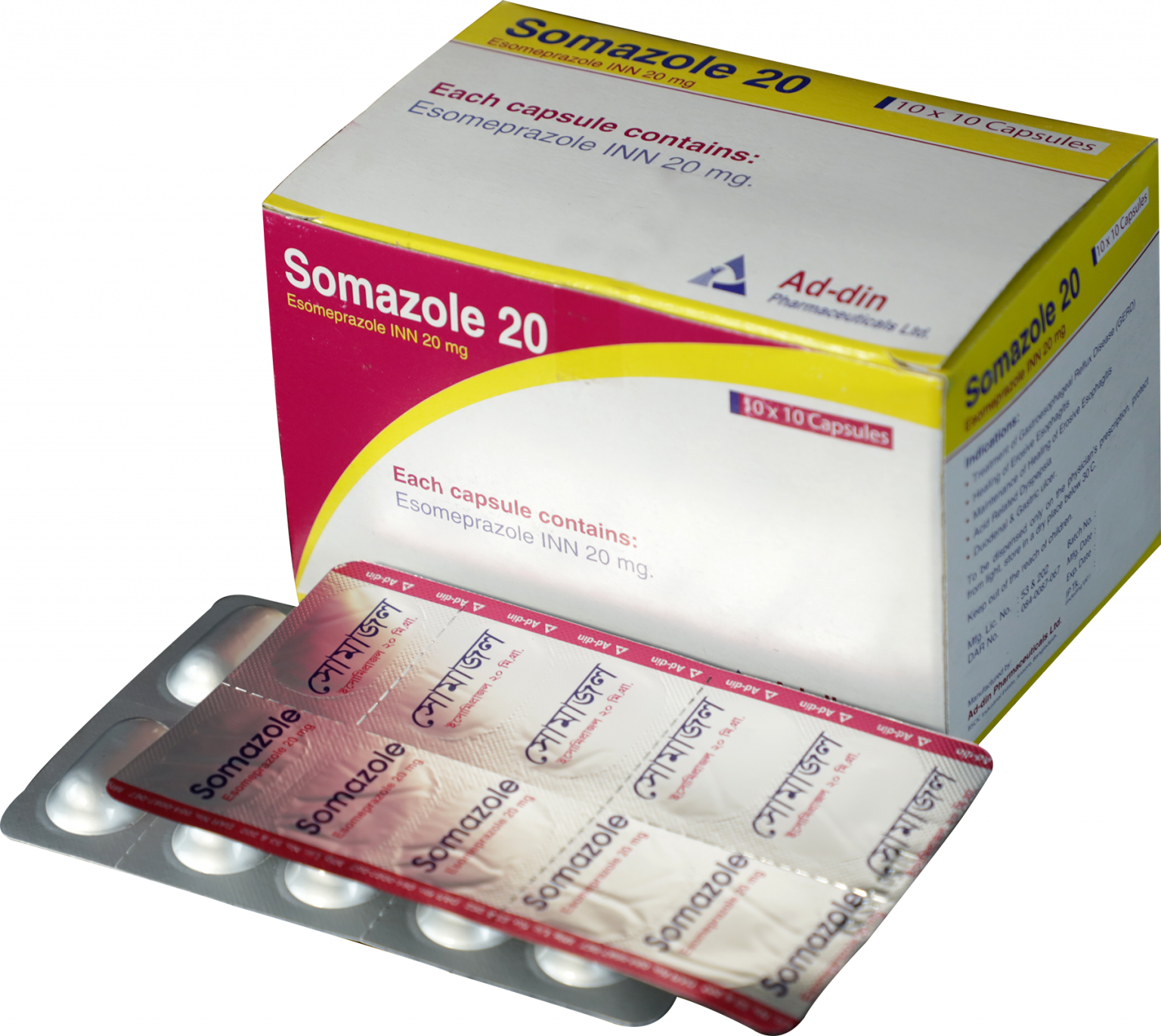 Somazole 20mg & 40mg Capsule – Ad-din Pharmaceuticals Limited